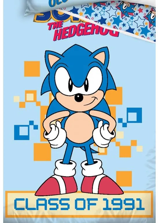Carbotex Dětské povlečení Ježek Sonic Class Of 1991 140x200 + 70x90 cm