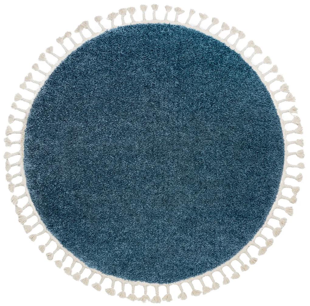 Dywany Łuszczów Kusový koberec Berber 9000 blue kruh Rozměry koberců: 120x120 (průměr) kruh