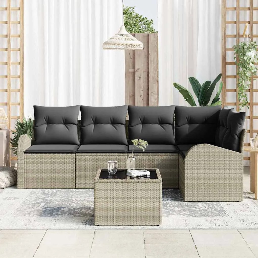 Set pohovek 6 ks Světle šedá Polyester 3346052