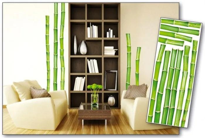 ST2 016 Samolepicí dekorace na zeď - Bambus | 65 x 165 cm | zelená