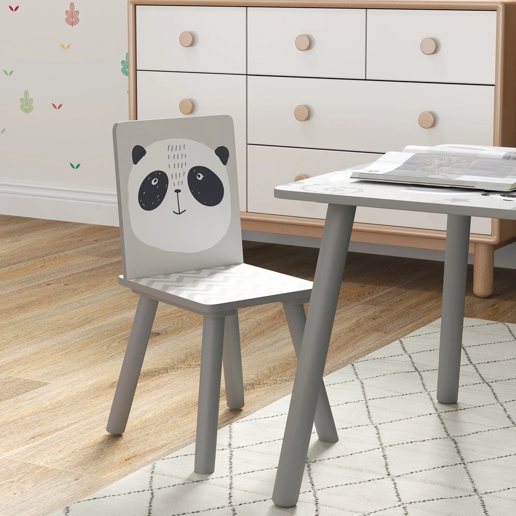 Dětská souprava stolu a židlí ZONEKIZ 3 ks - Dětský stůl s 2 židlemi - Aktivity nábytek pro děti 3-8 let do ložnice nebo herny