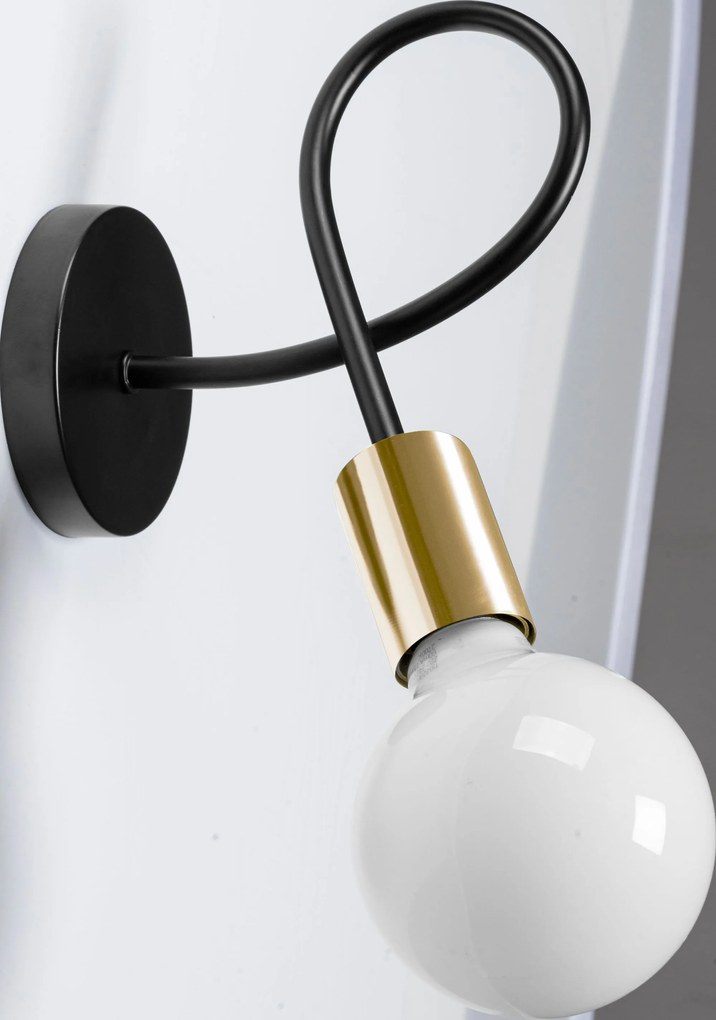 Toolight - Nástěnná lampa 1xE27 60W APP516-1W, černá, OSW-00073