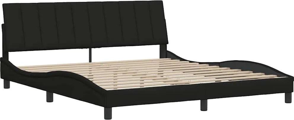 Rám postele bez matrace Hanko černý 180 x 200 cm textil 3310407