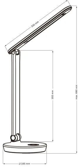 LED RGBW Stmívatelná dotyková stolní lampa NEPTUN LED/7W/230V černá