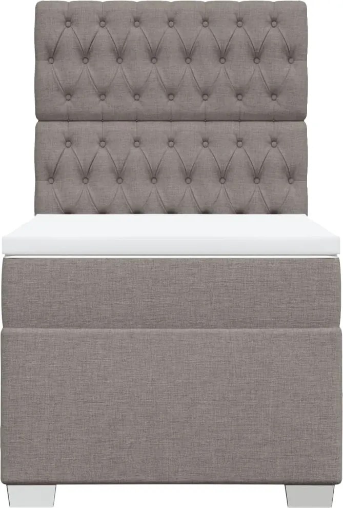 Box spring postel s matrací taupe 90x190 cm textil 3290354