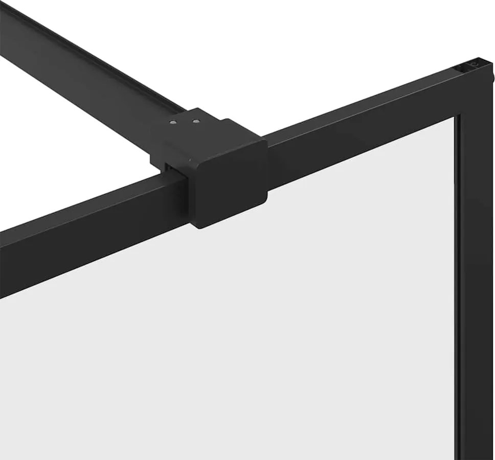 Zástěna do průchozí sprchy čiré ESG sklo 90 x 195 cm černá 151034
