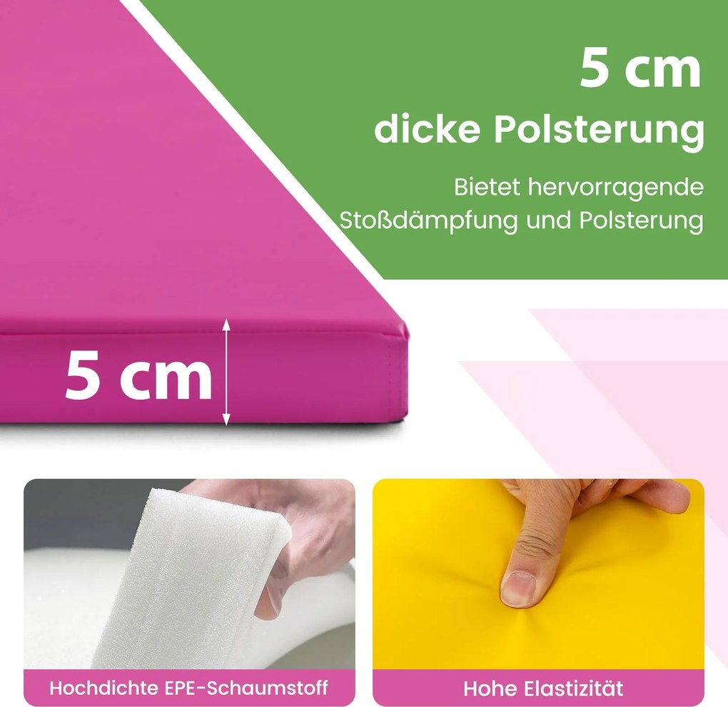 Costway 300 x 117 x 5 cm měkká podlahová rohož z umělé kůže