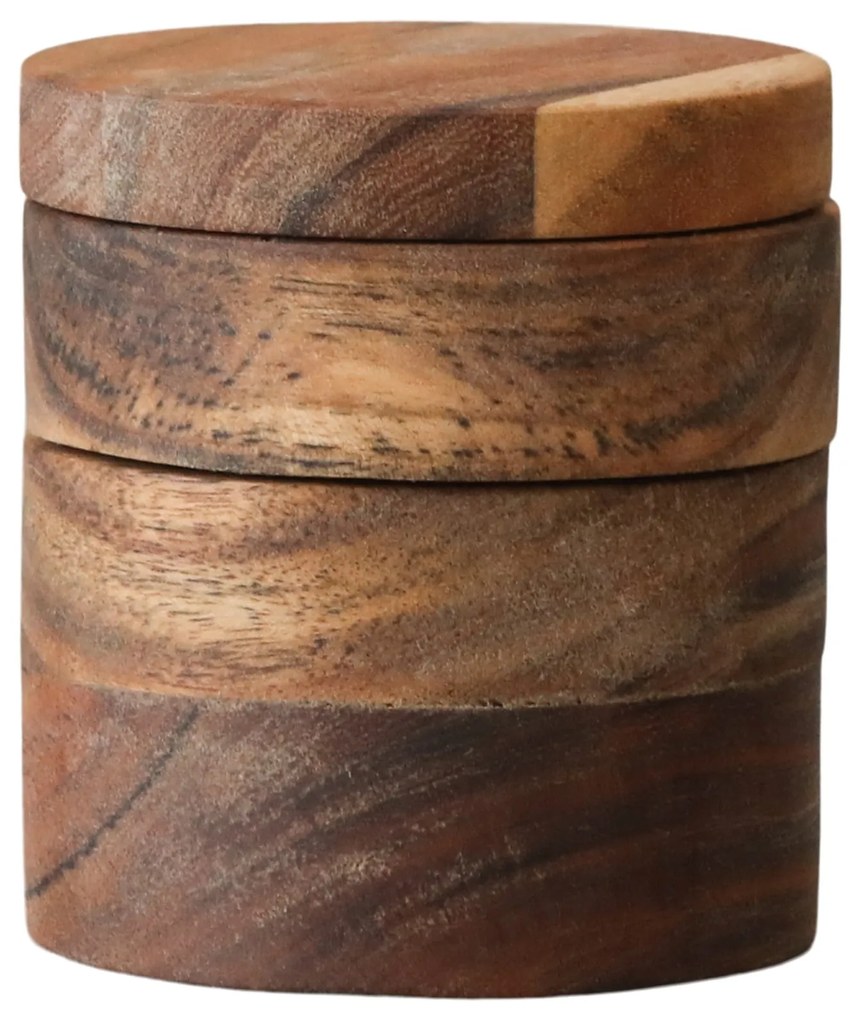 Chic Antique Dřevěná dóza na sůl a pepř Laon Acacie Wood, přírodní barva, dřevo