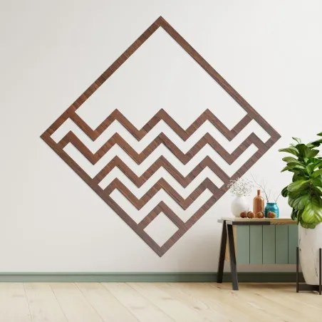 Geometrická dřevěná dekorace na zeď | Moderní design | SENTOP HDF0397-A
