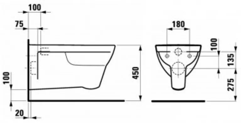 BPS-koupelny Závěsné invalidní WC Laufen PRO