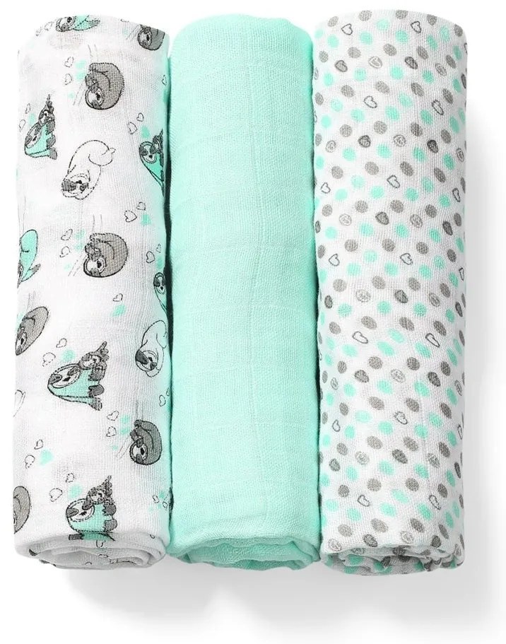 Baby Ono Bambusové super měkké antialergické plenky 70x70 cm 3 ks zelená
