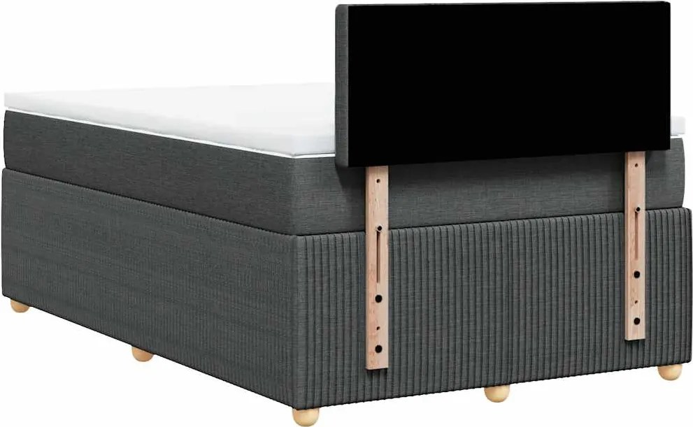Box spring postel s matrací tmavě šedá 120x200 cm textil 3287438