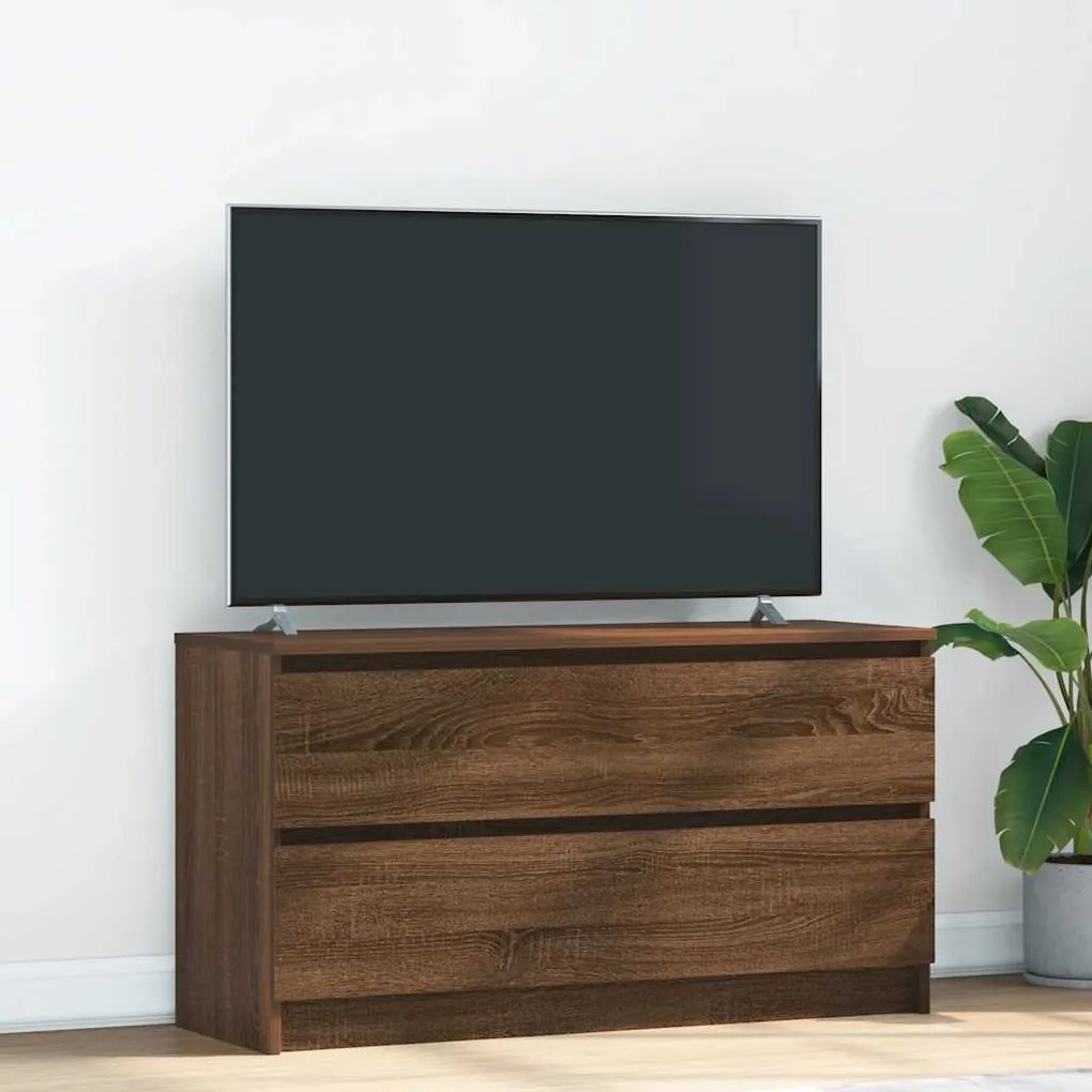 TV skříňka hnědý dub 100x35x54 cm kompozitní dřevo
