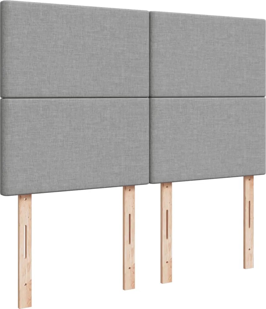 Box spring postel s matrací světle šedá 160 x 200 cm textil 3291712