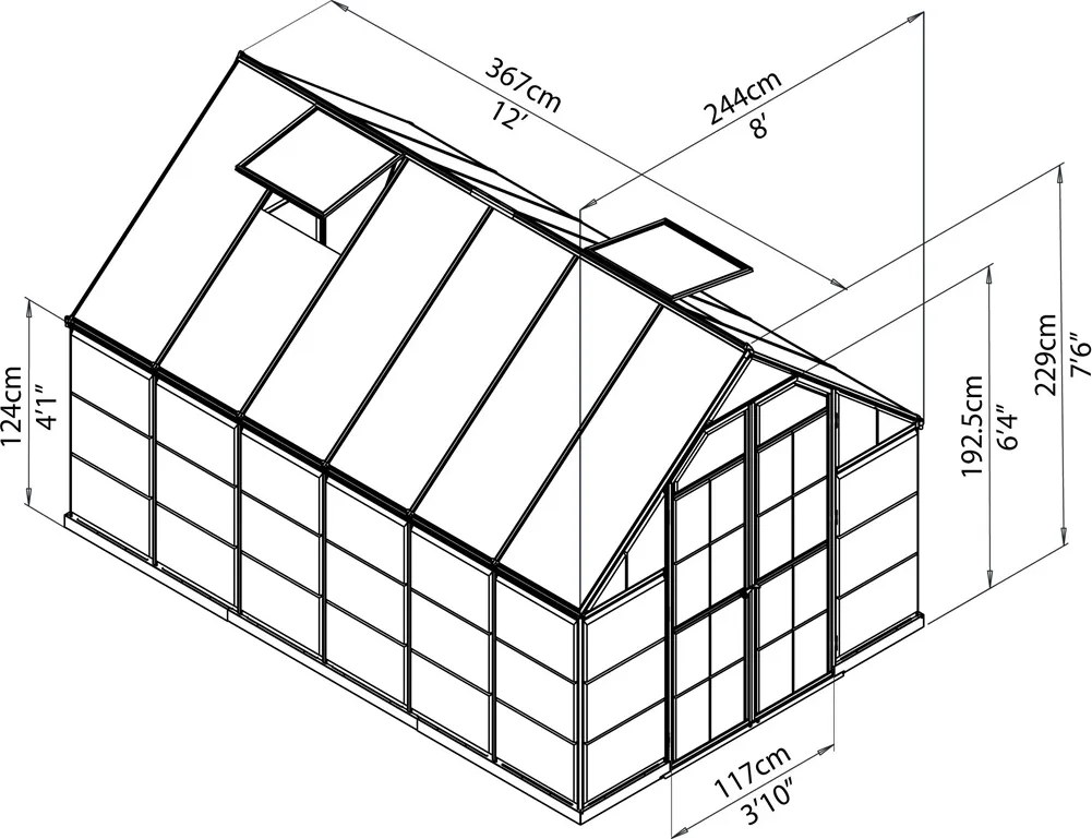 Palram - Canopia Balance 8x12 silver - polykarbonátový skleník