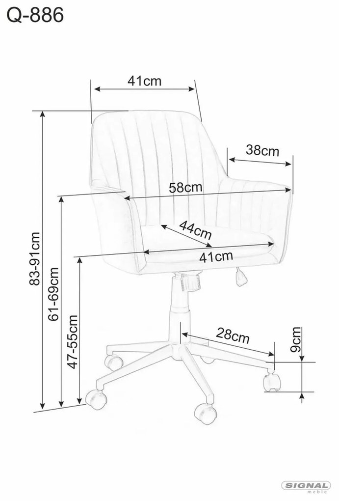 Kancelářské křeslo Upside šedé