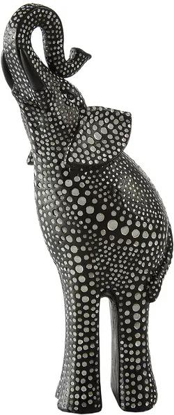 ELEPHANT LUCKY dekorativní soška SLON černý 17x8x24 cm Mybesthome
