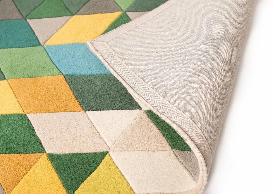 Flair Rugs, Ručně všívaný kusový koberec Illusion Prism Green/Multi, 160x220, vícebarevná, ložnice