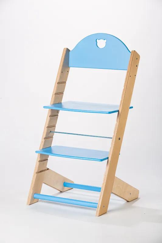 Lucas Wood Style rostoucí židle MIXLE -  přírodní/modrá rostoucí židle MIXLE: Srdíčko