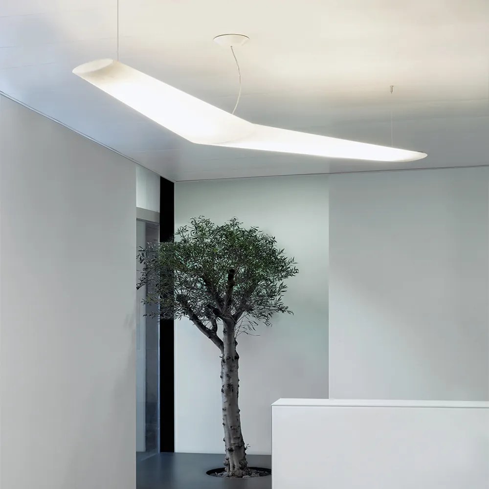 Artemide Mouette Asymmetrica, závěsné designové svítidlo, 80W LED 3000K, 195cm, délka závěsu 190cm