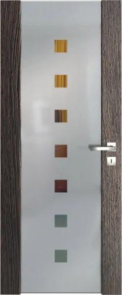 Interiérové dveře vasco doors VENTURA SATINATO kombinované sklo Průchozí rozměr: 70 x 197 cm, Orientace dveří: Levé dveře, Dekor: Bílá