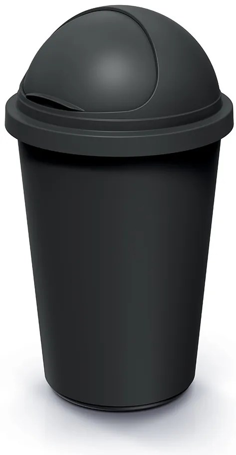 Odpadkový koš COMPACTO ROLL 50 L černý
