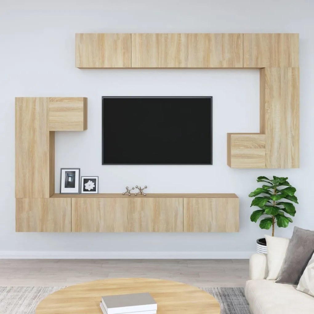 Nástěnná TV skříňka dub sonoma kompozitní dřevo 3114592