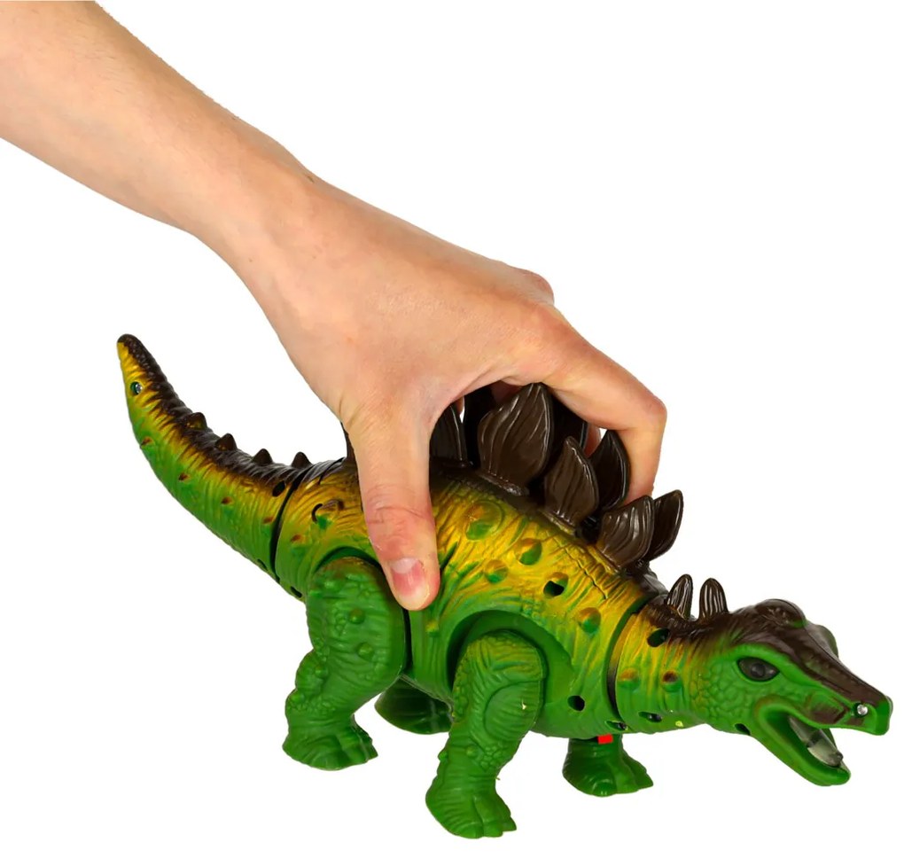 Creative Corner Dálkově ovládaný dinosaurus RC Stegosaurus chodí svítí řve