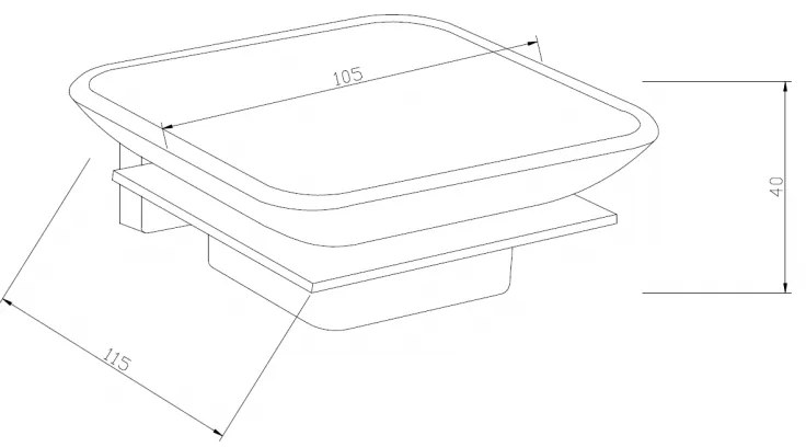 Mexen příslušenství, ARNO držák na mýdlo, chrom, 7020739-00