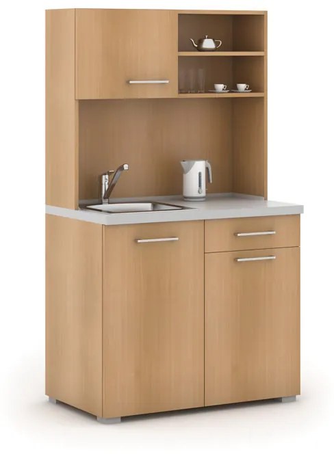Kuchyňka PRIMO, dřez, baterie, 1/2 dvířka, buk