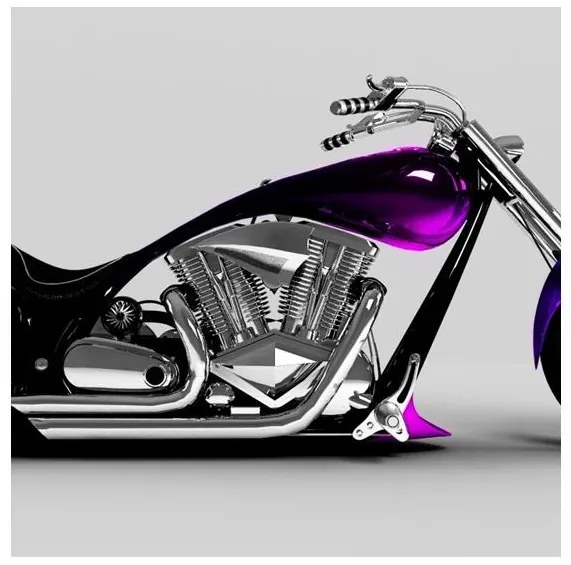 Obraz motorky s fialovým detailem (40x40 cm), 40 dalších rozměrů