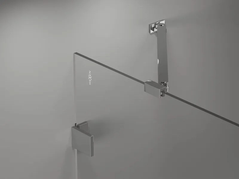 Mexen Lunar sprchové dveře výklopné levé 130 cm, transparentní, chrom - 834S-130-050-01-00-L