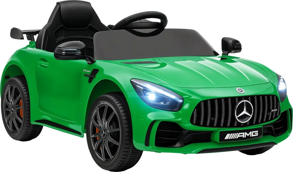 Dětské elektrické autíčko AIYAPLAY 12V s dálkovým ovládáním 2,4G, auto pro děti se zvonkem, MP3, hudbou, plynulým rozjezdem a zpátečkou 3-5 km/h pro d