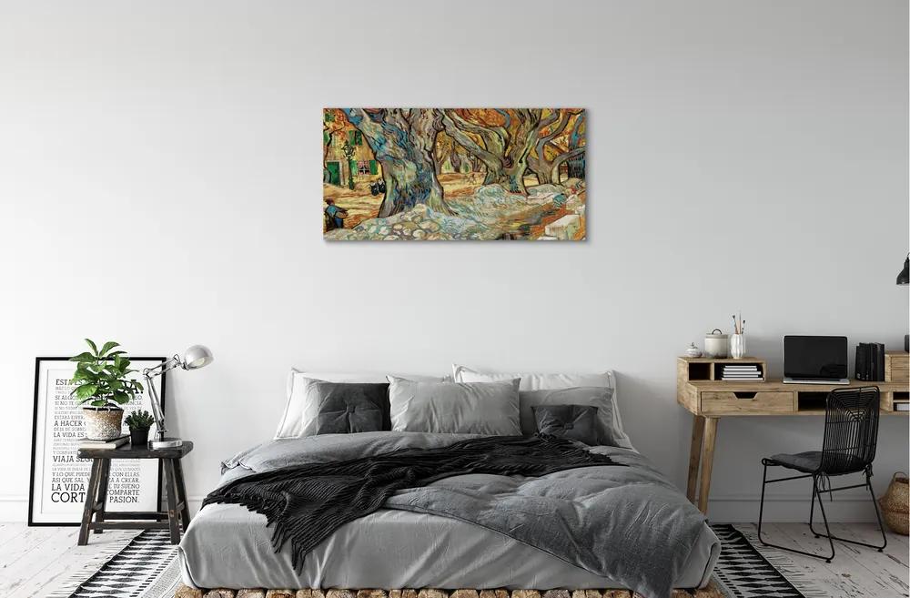 Obrazy na plátně Art abstraktní městský trh 125x50 cm
