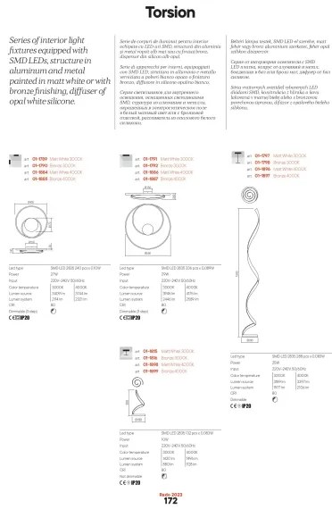 Redo 01-1886 - LED Stmívatelné stropní svítidlo TORSION LED/29W/230V bílá