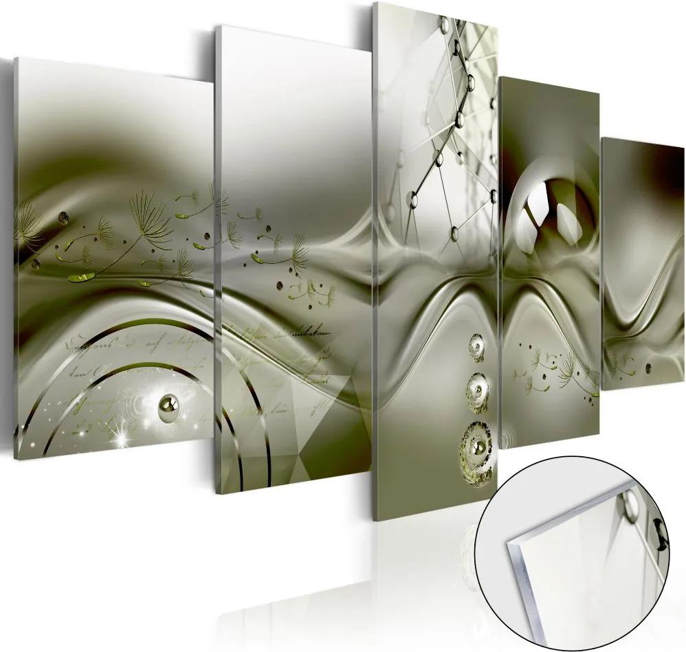 Obraz na skle Bimago - Green Configuration 100x50 cm