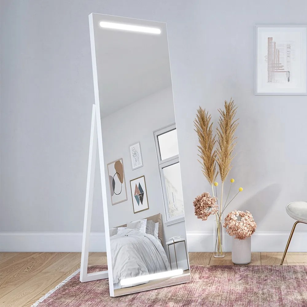 Zrcadlo Enar White LED Rozměr: 60 x 150 cm