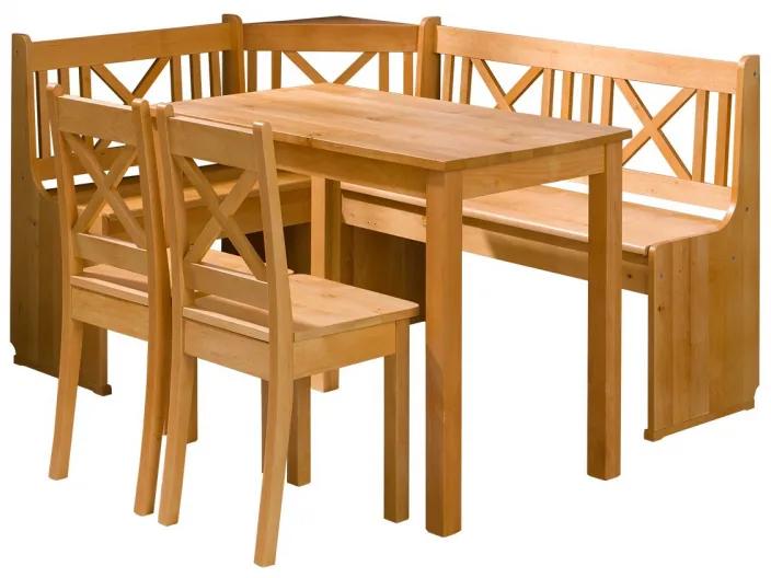 Kuchyňský kout + stolek Santiago se židlemi, Barva dřeva: olše