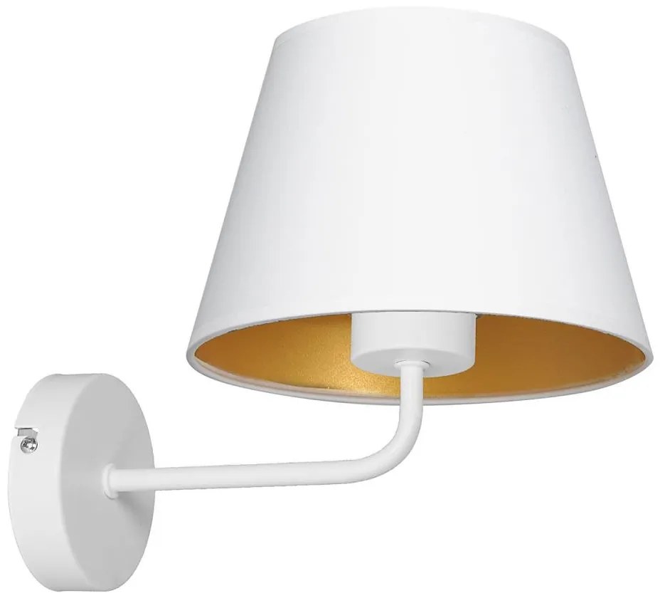 Nástěnná lampa ARDEN 1xE27/60W/230V bílá/zlatá