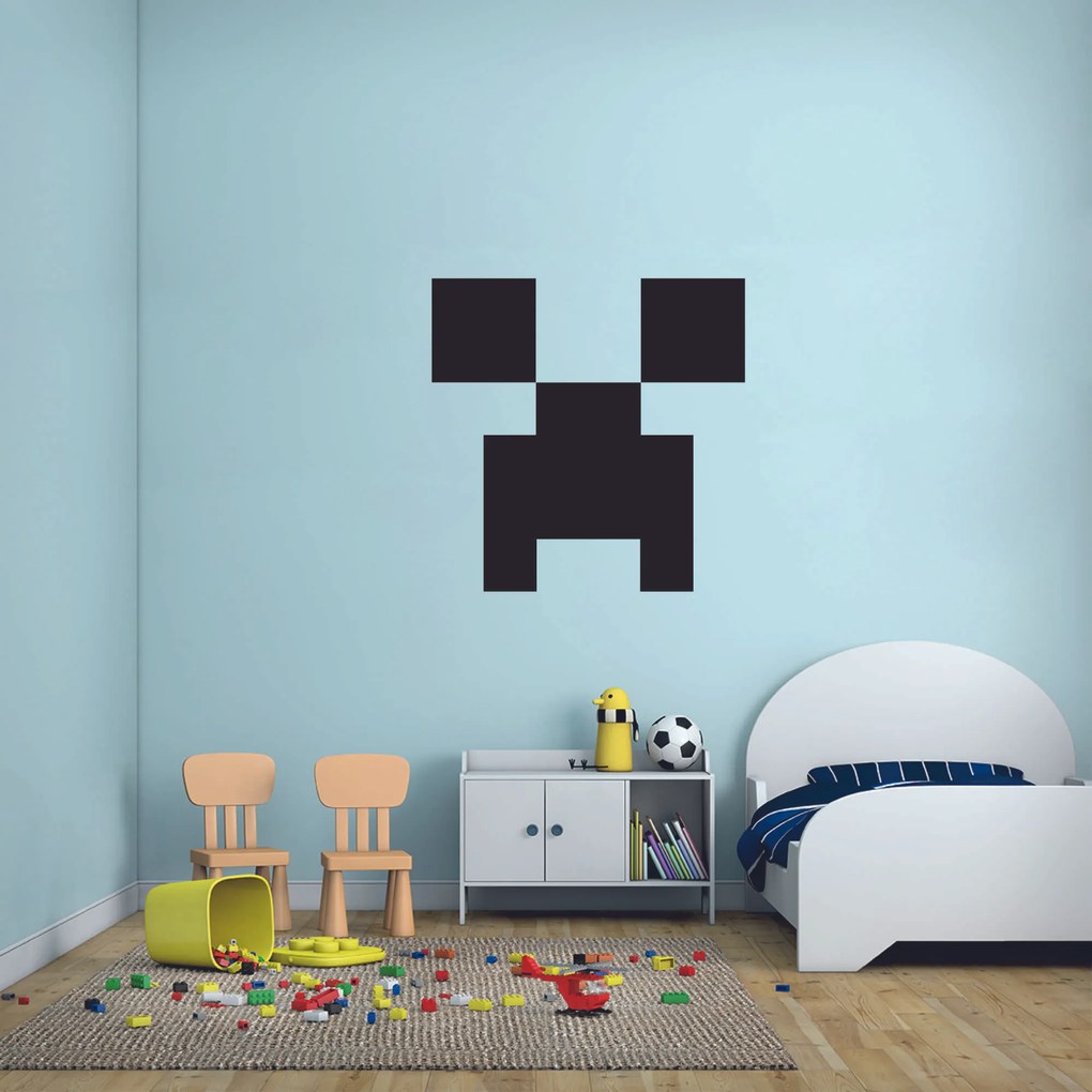 Samolepka na zeď - Minecraft face (120x120 cm) - PopyDesign