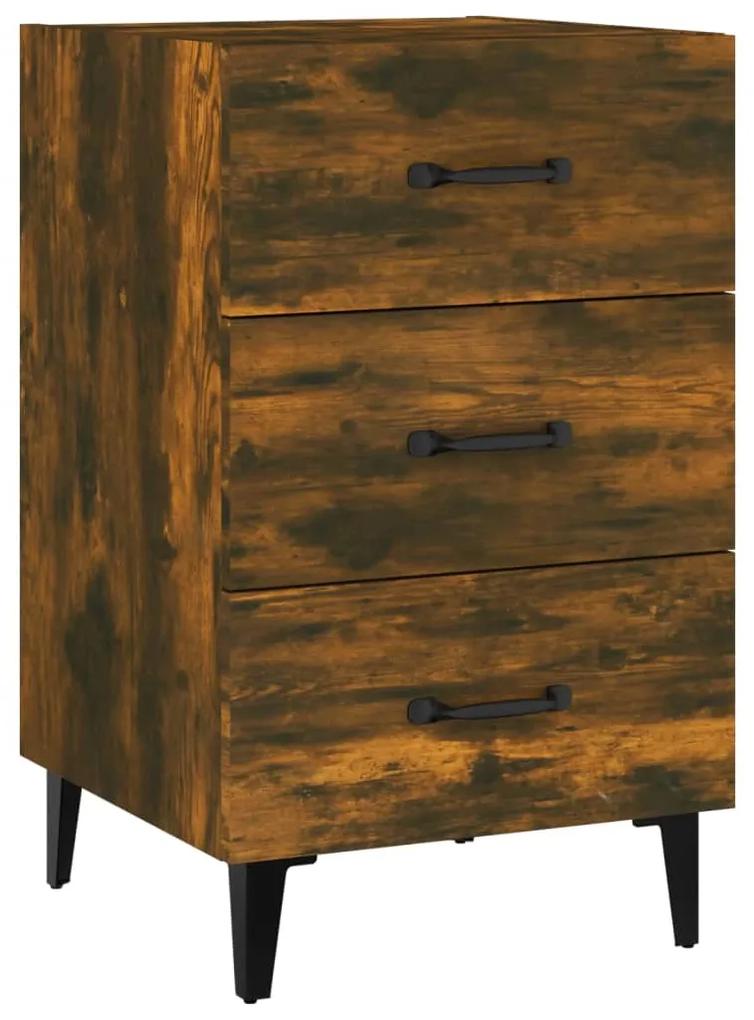 Noční stolek kouřový dub 40 x 40 x 66 cm kompozitní dřevo - Default Title