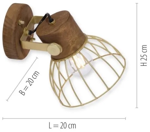 Leuchten Direkt 11486-60 - Nástěnné bodové svítidlo ALAMI 1xE27/25W/230V
