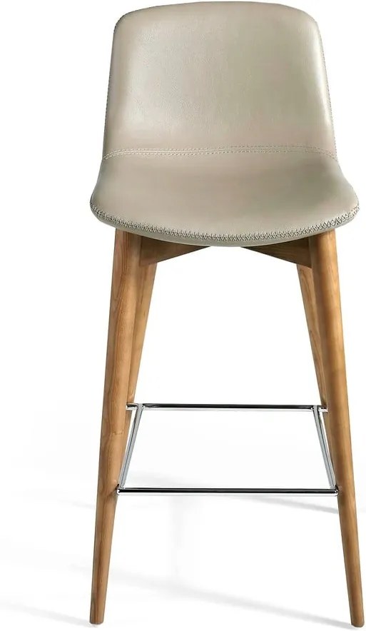 Béžová barová koženková židle Ángel Cerdá Margarita