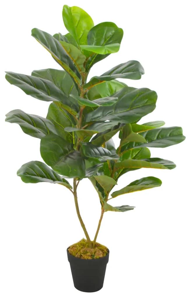 280172 vidaXL Umělá rostlina fíkus lyrový s květináčem zelená 90 cm