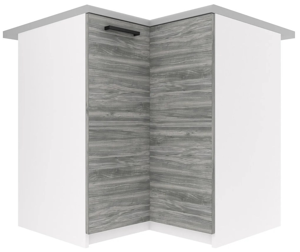 Kuchyňská skříňka Belini spodní rohová 90 cm šedý antracit Glamour Wood s pracovní deskou  TOR SNP90/2/WT/GW1/0/B1