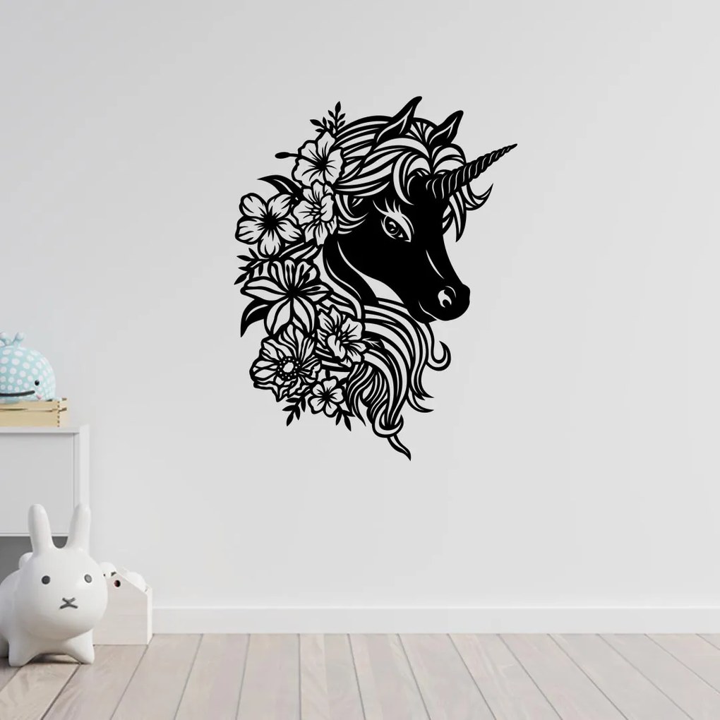 dřevo života Dřevěná dekorace UNICORN Zvolte barvu dekoru: Černá, Rozměry (cm): 20x26