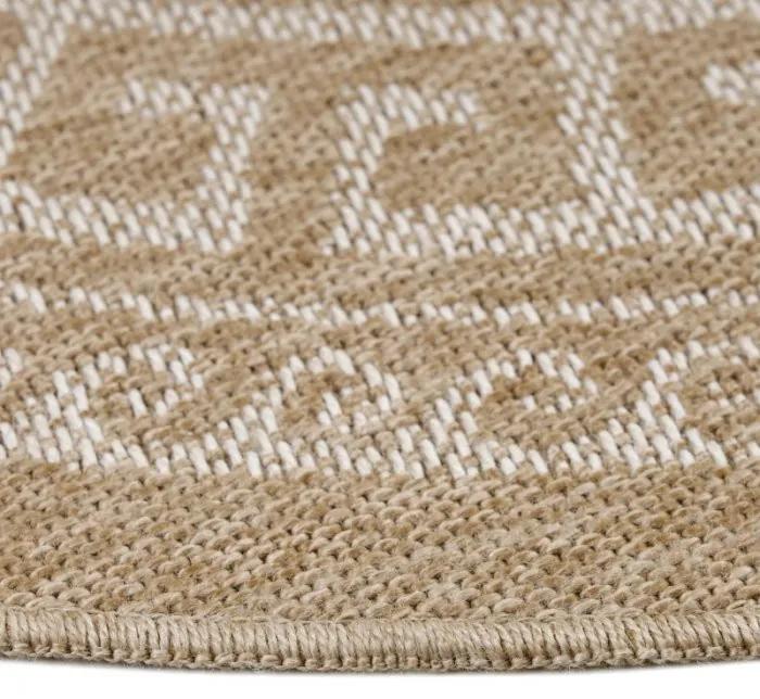 Vopi | Kusový koberec Comilla 0887 beige - Kruh 80 cm průměr