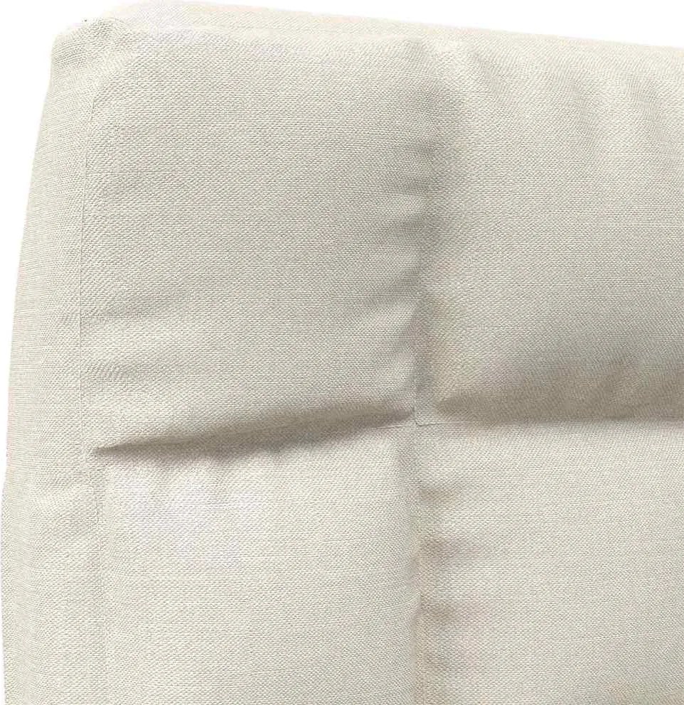 Skládací lenoška na podlahu krémová textil 336586
