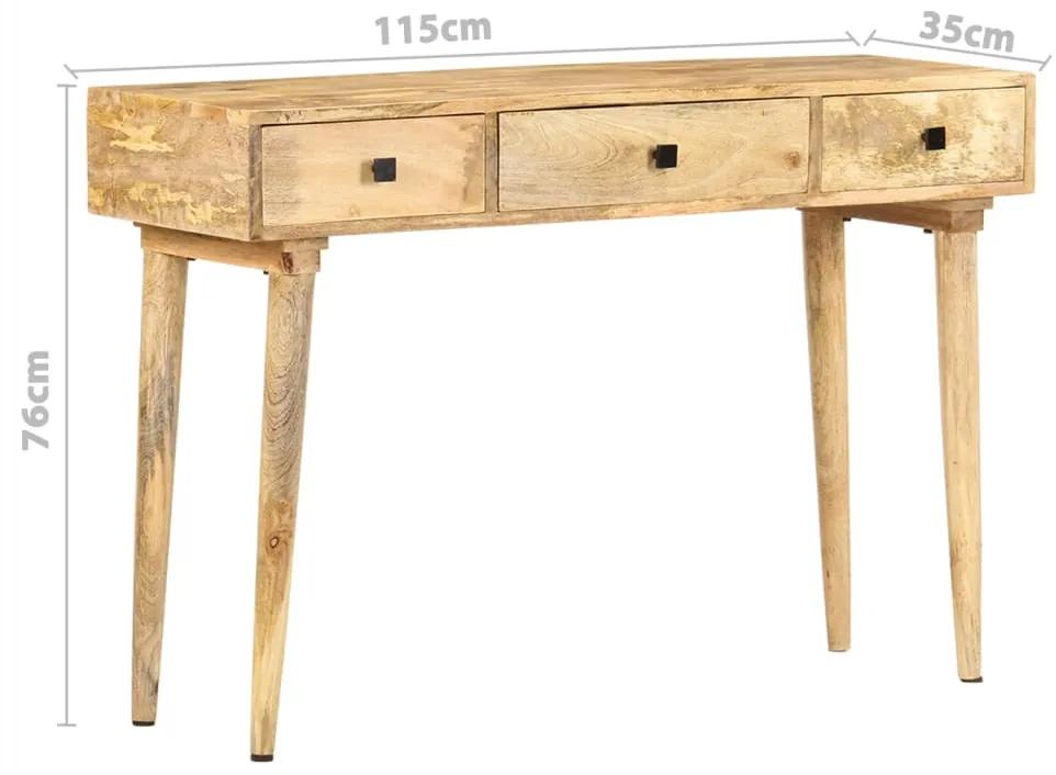 vidaXL Konzolový stolek 115 x 35 x 76 cm masivní mangovníkové dřevo