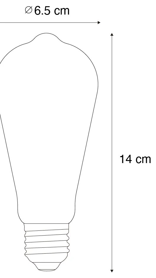 Sada 5 stmívatelných LED žárovek E27 ST64 zlatá 5W 450 lm 2700K
